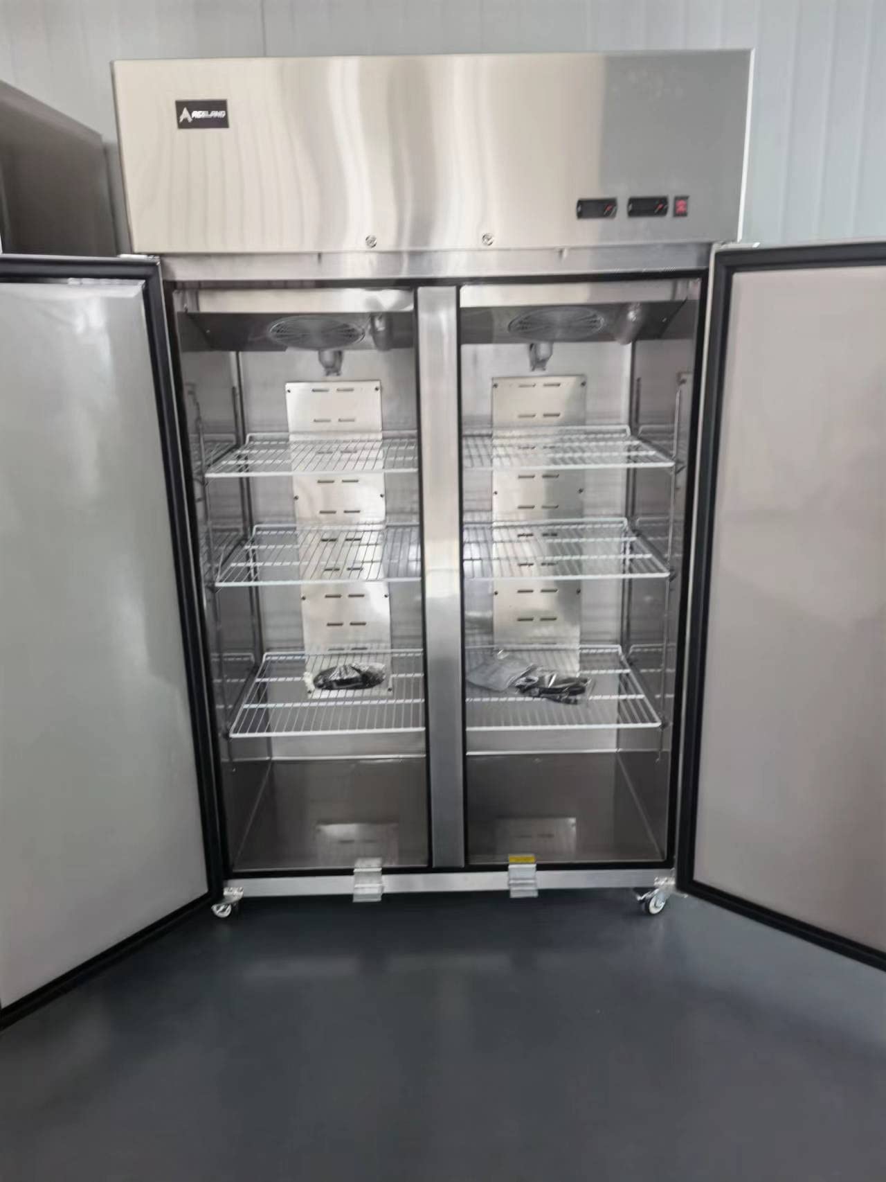 Aceland ARF-48B Reach-in Double door COMBO Refrigerator and Freezer 36 Cu. Ft. for Restaurant, Bar, Shop, Residential(Commercial Kitchen Equipment)