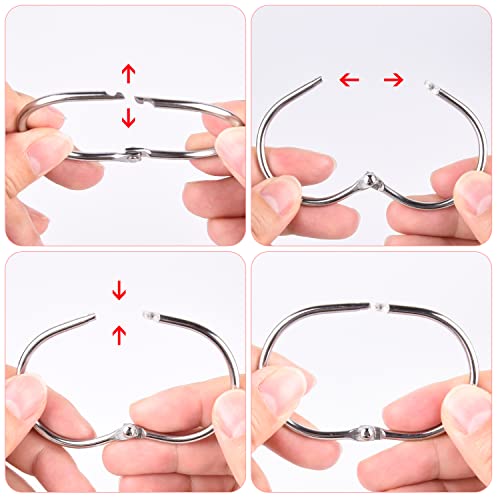 EVOOKA Shower Curtain Hooks Rings,12Pcs Rustproof Metal Shower Hooks for Shower Curtain,Glide Smoothly Oval Shower Rings for Curtain,Shower Curtain Rings for Bathroom Shower Rod(Silver)