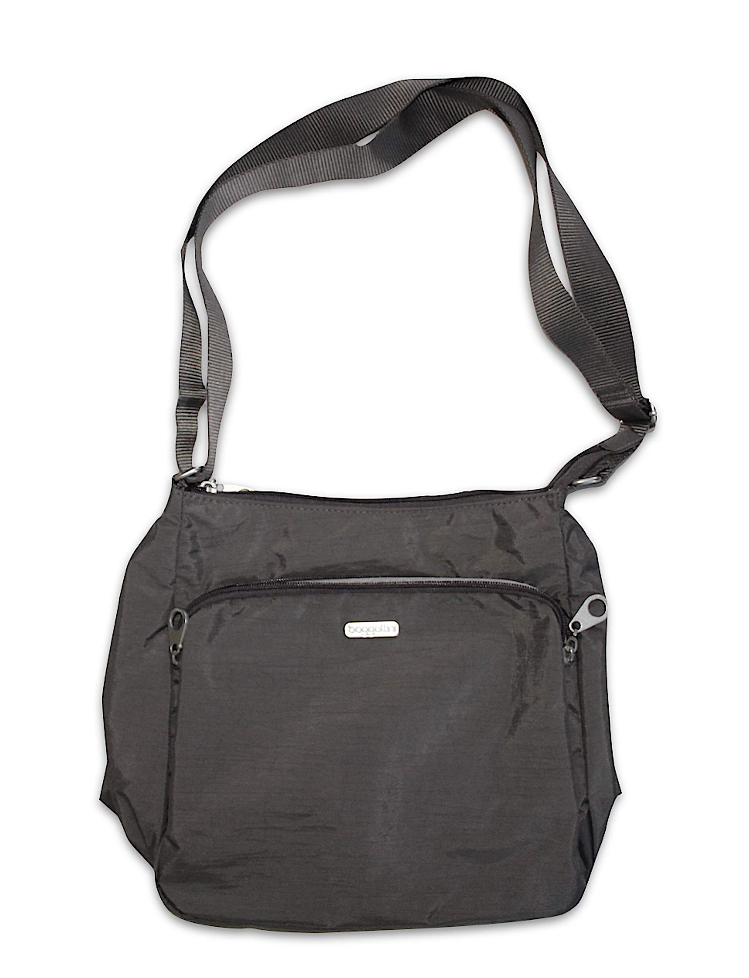 Baggallini Gray Shoulder Hand Bag Purse Handbag Nylon, Medium