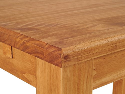 B.R.A.S.I.L.-Möbel TableChamp Dining Table Rio 63 x 31.5 Honey Solid Wood Pine Oiled Farmhouse Extension Extendable Optional