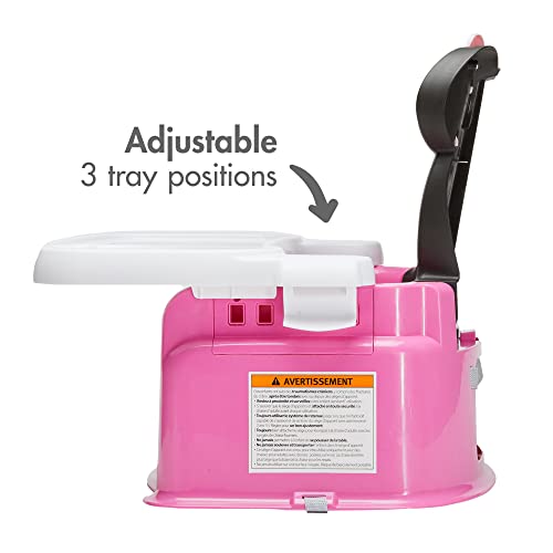 Disney Minnie Mouse Mealtime Baby Toddler Booster Seat with Adjustable Tray β Portable Booster Seat for Dining Table β Travel Essentials for Baby