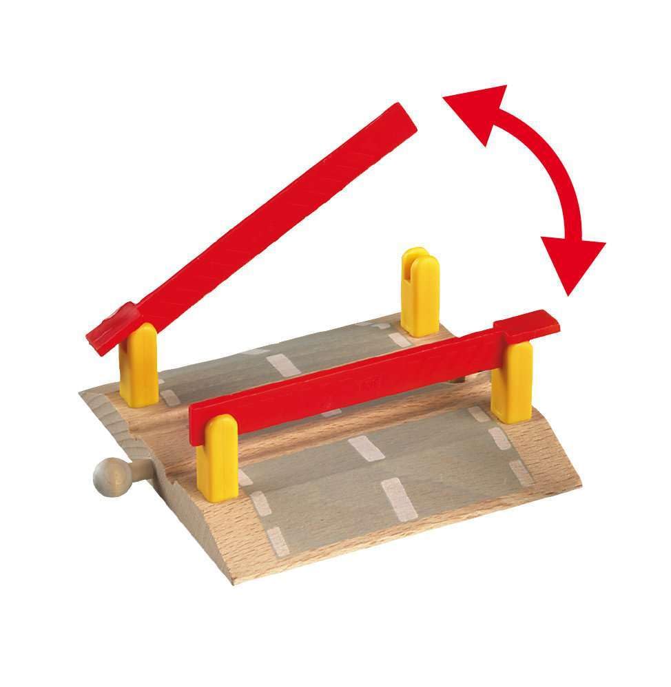 BRIO World 33388-4 Piece Railway Crossing Set | Fun and Interactive Wooden Train Accessory for Kids | Enhances Creativity and Motor Skills | FSC-Certified Eco-friendly Toy for Ages 3 and Up