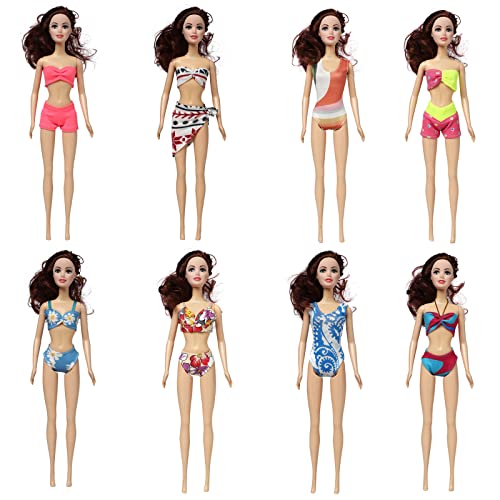 Babeilei 8 Sets of Colorful 11.5 Inch Doll Swimsuit Clothes Doll Bikini Swimsuit Bikinis for Dolls Clothing Doll Clothing