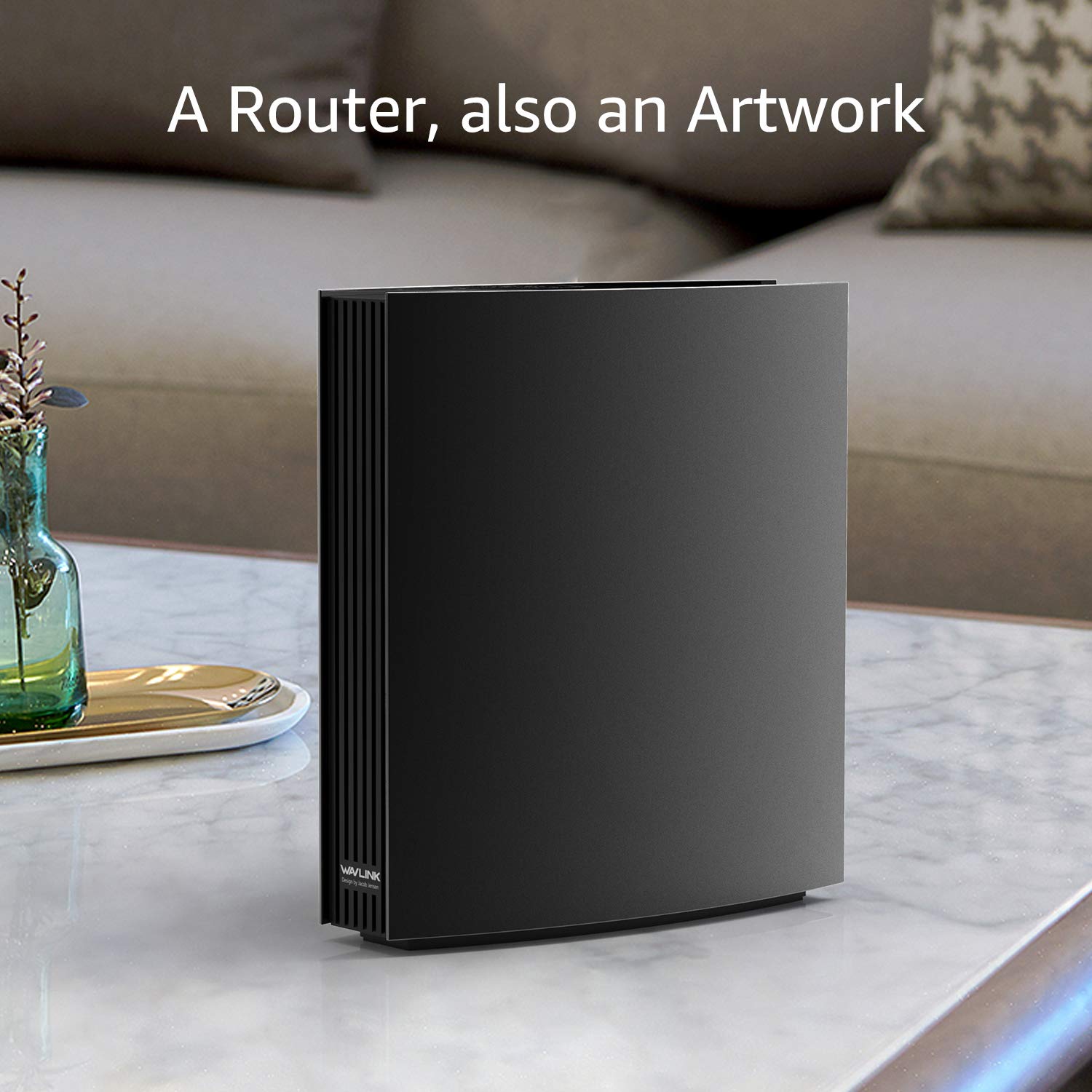 AC3200 WiFi Router, Dual Band Wireless Router, WAVLINK Internet Router with LED Screen,QoS, Parents Control, MU-MIMO,Built-in 8 x 5dBi Antennas,Full Gigabit Ports,Guest WiFi, Long Range Coverage