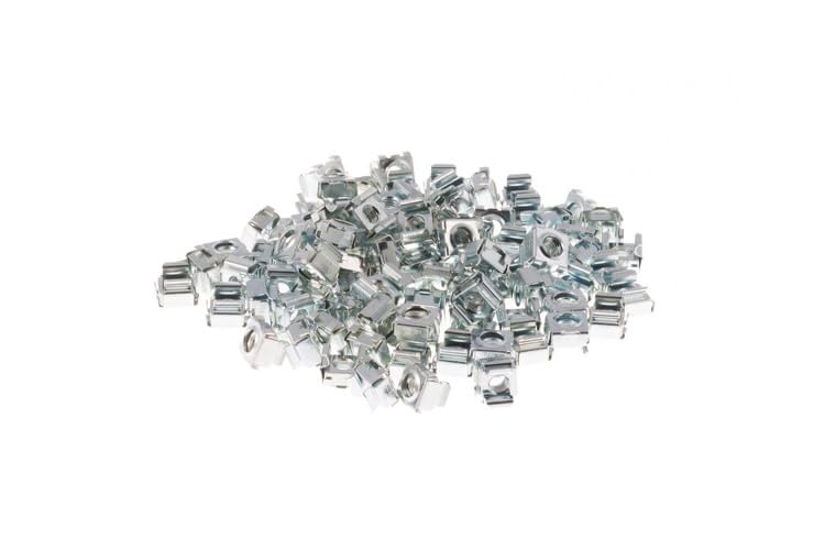 CablesAndKits Rack Mount Cage Nuts, M6, Qty 100
