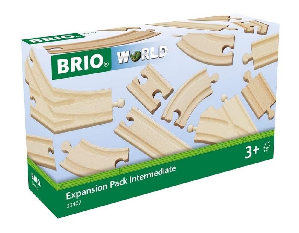 BRIO World 33402 Expansion Pack Intermediate - Wooden Train Set for Kids | Enhances Creativity | Compatible with All BRIO Train Sets | FSC Certified | Ideal for Ages 3 and Up
