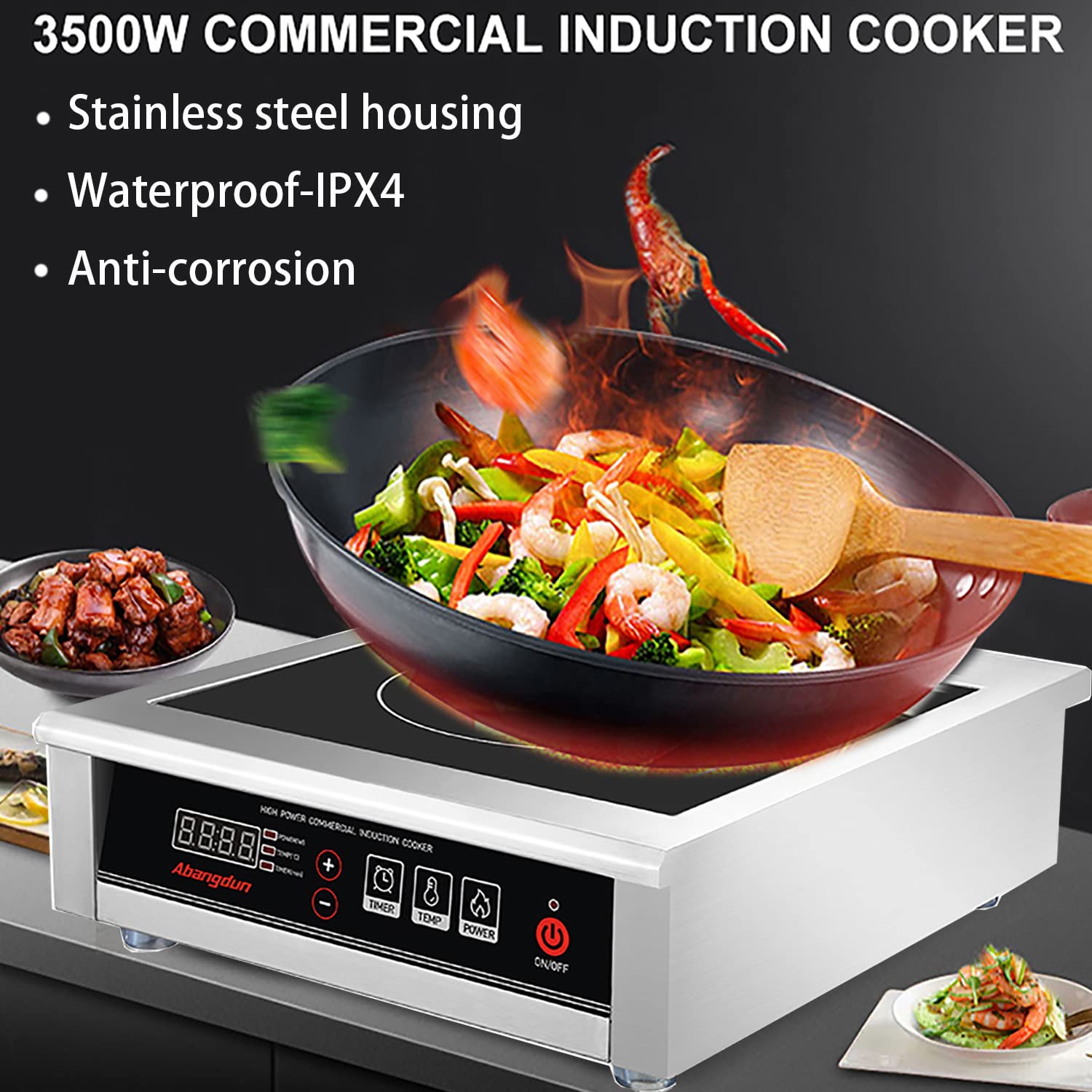 Abangdun Mini Induction Cooktop, Small Burner 700W/120V Mini Hot Plate Electric Stove Cookter for Traveling Camping small kitchen spaces Small Induction Cooktop for Coffee,Tea & Milk