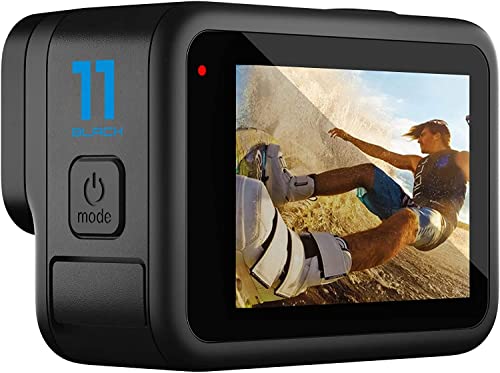 GoPro HERO11 (Hero 11) Black - Waterproof Action Camera with 5.3K HD Video, 27MP Photos, Live Streaming, Webcam + 2pc 64GB Memory Card, High Speed Card Reader + Hero 11 Action Bundle (59 Items)