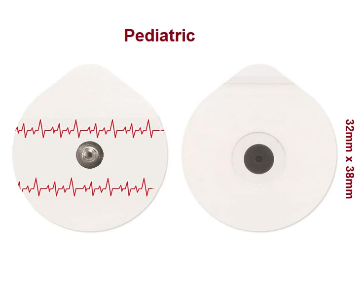 AmeriCan Goods 50/Pk White Oval Electrode, 32mm x 38mm PE Foam, Pediatric
