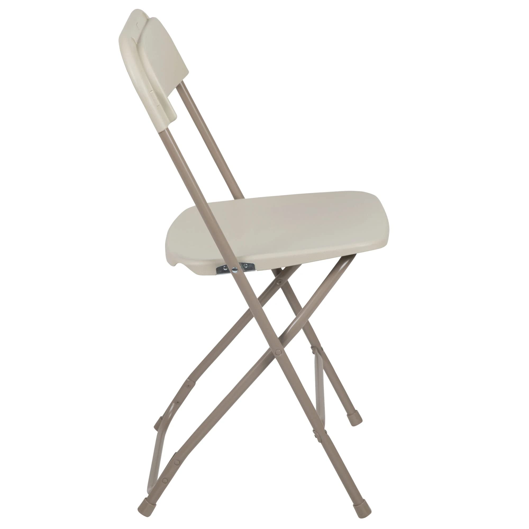 Flash Furniture Hercules Series Plastic Folding Chair - Black - 650LB Weight Capacity Comfortable Event Chair - Lightweight Folding Chair