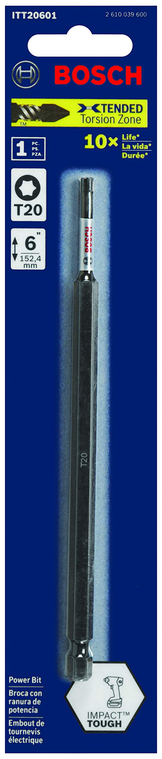 Bosch ITT20601 Tt20601 Impact Tough 6 In. Torx #20 Power Bit