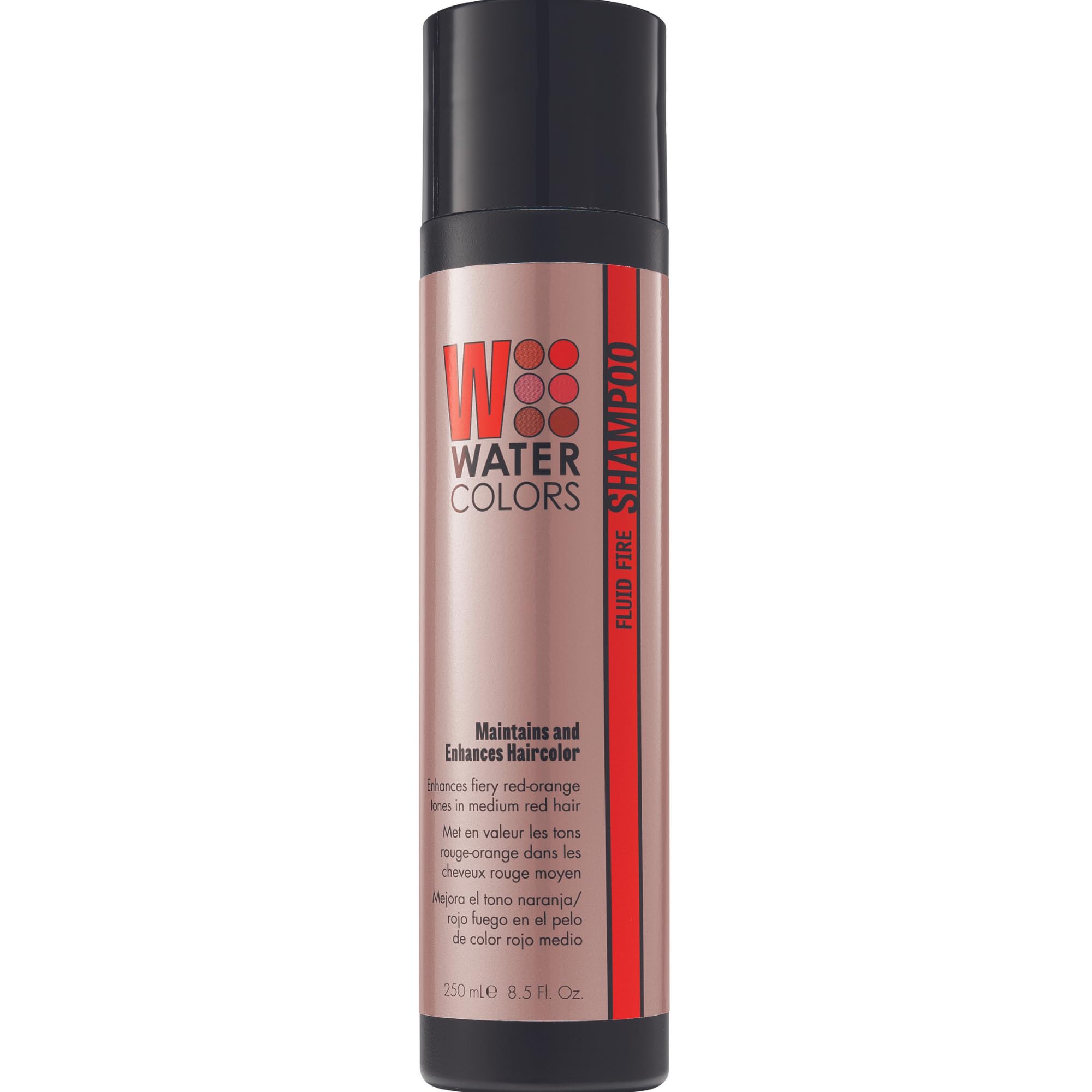 Watercolors Semi Permanent Color Depositing Shampoo. Sulfate & Paraben Free to Maintain & Enhance Hair Color 8 fl oz - FLUID FIRE