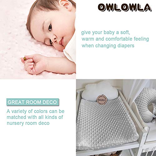 Owlowla Changing Pad Cover, Soft Minky Dots Changing Table Sheets for Baby Boy and Girl(Khaki)