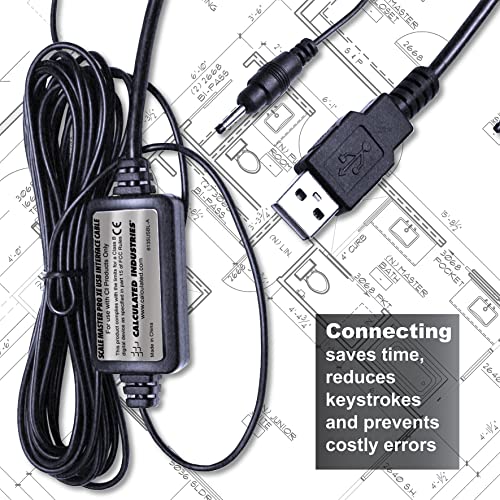 Calculated Industries 5006 Scale Master ProXE PC Interface Cable for the 6135 Scale Master ProXE, 15 feet, Black
