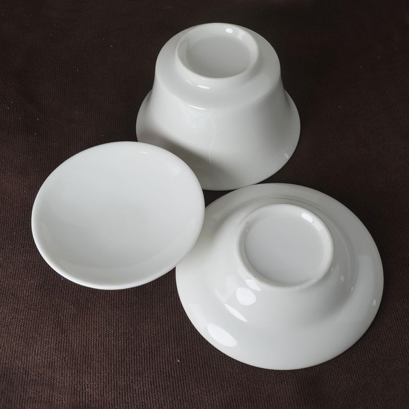 Liang baobao Traditional Gaiwan Tea Set with Lid and Saucer Classic Chinese Tea Cup Porcelain Teacups 200ml White