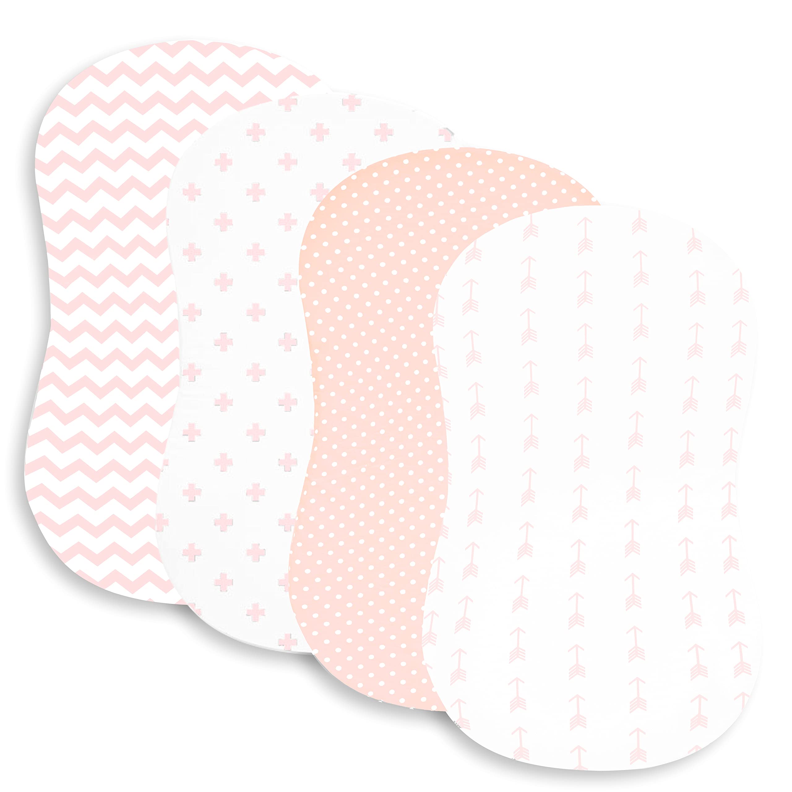 Pink dots Bassinet Sheets 4 Pack by baebae goods