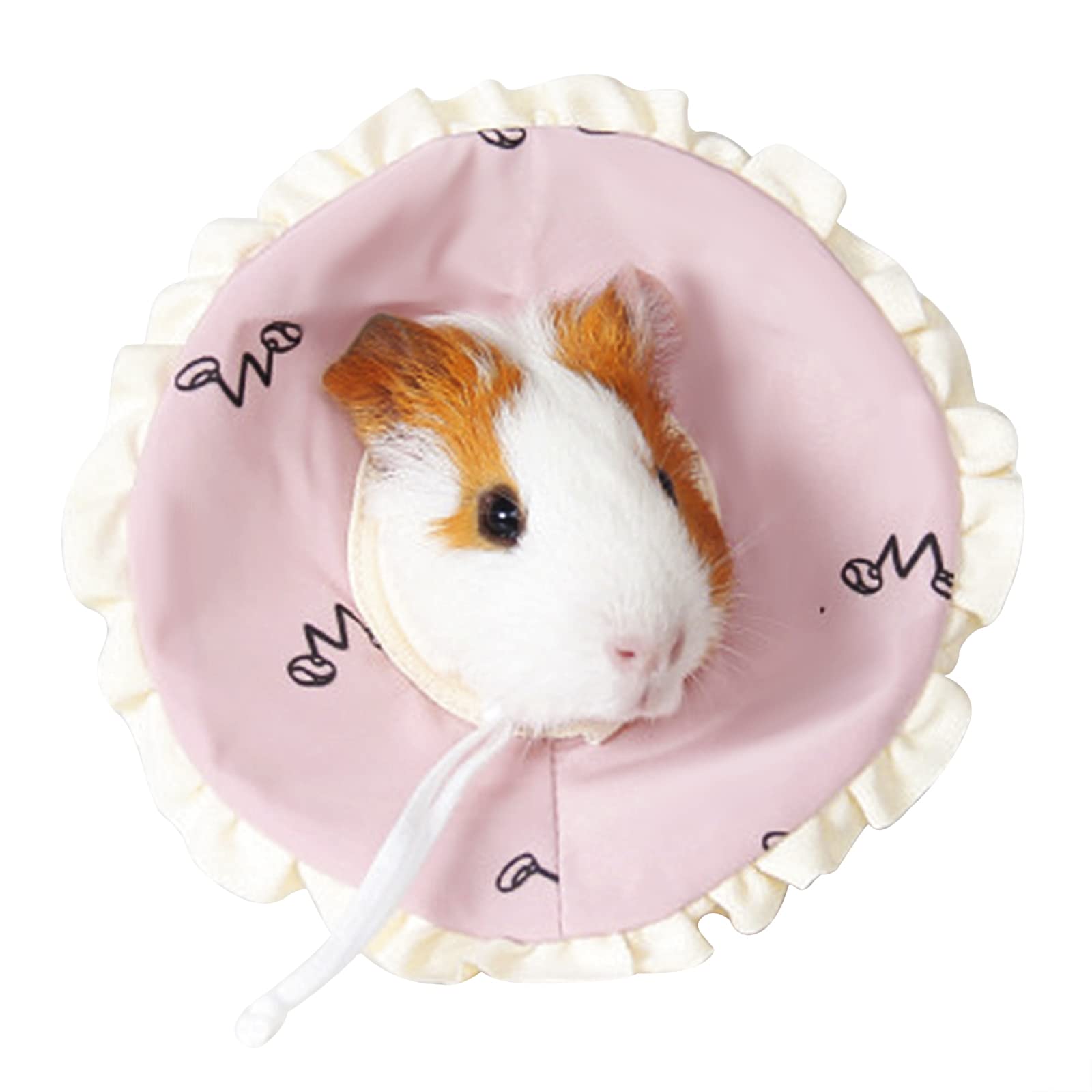 NICEYST Hamster Cone Recovery Collar After Injury Anti-Lick Anti-bite Pet Protection Collar for Small Animal Elizabethan Collar for Rabbit Guinea Pigs Rats Ferret Squrrel (L, Pink)