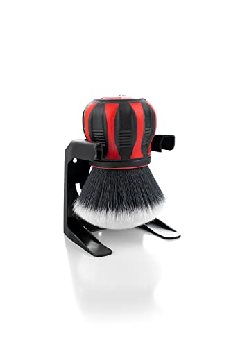 Detail Factory - Curveball XL Synthetic Brush - Ultra Soft Bristles, Comes with Storage Rack, Covers Large Area Inside or Outside Vehicles, Red