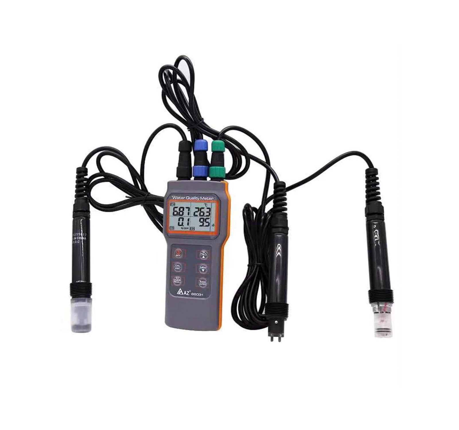 AZ-86031 5 in 1 Water Quality Meter Dissolved Oxygen Tester PH Meter PH Conductivity Salinity Temperature Meter AZ86031