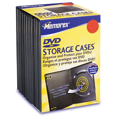 Dvd Video Cases 15 Pack Black Standard