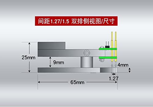 Dykbkiss Test Burning Fixture Pitch 1.27mm Test Stand PCB Clip pogo pin Debug Download Program Burn 3PIN 4P 5P 6P 7P 8P 9P 10P 11P 12P Programming Burning Clip (1.27mm Single Row, 5PIN)