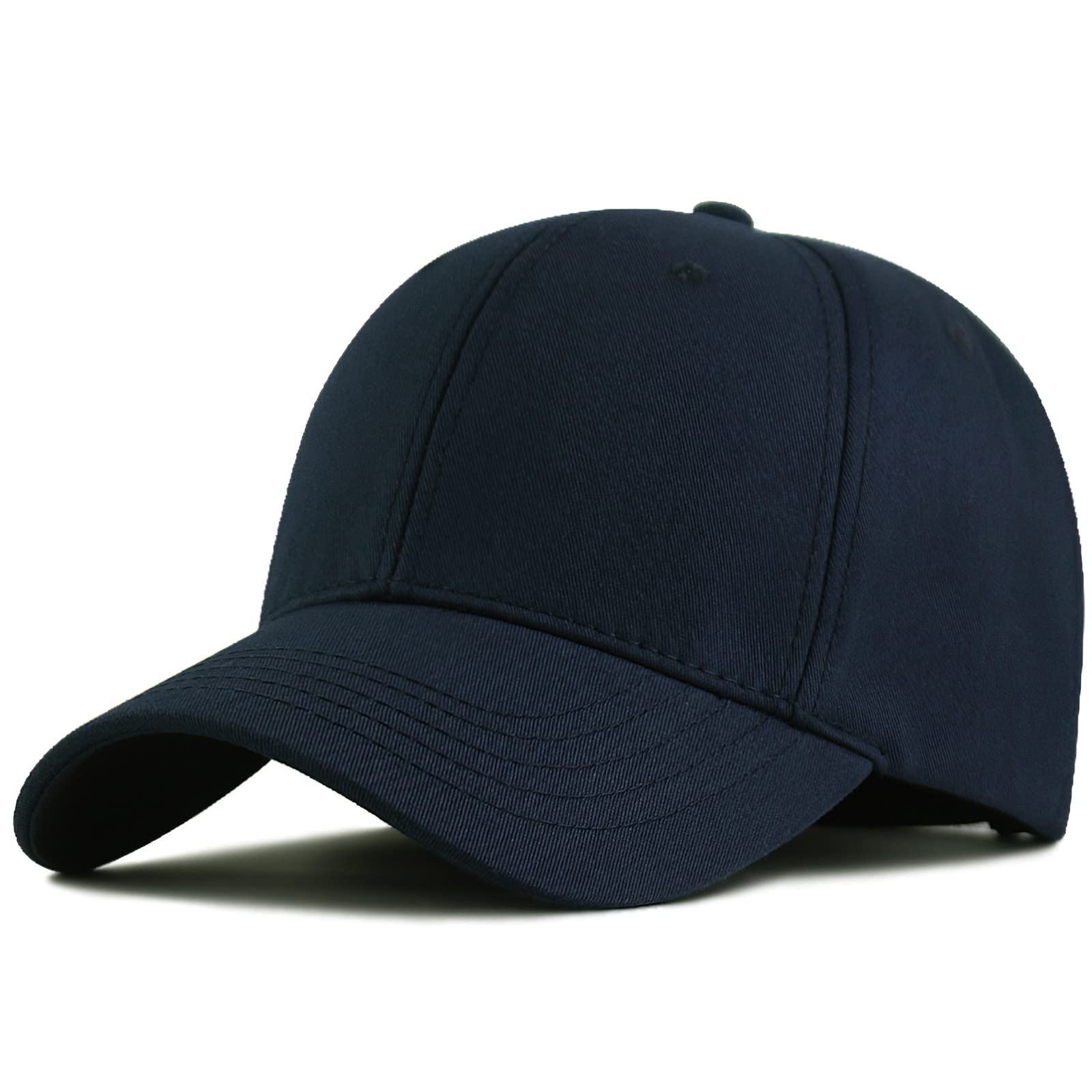 Acokac Extra Large Baseball-Hat Adjustable Dad-Hat XXL Classic Blank Trucker-Hat Dad-Hats Golf-Hat Dad-Cap for Mens&Womens Navy