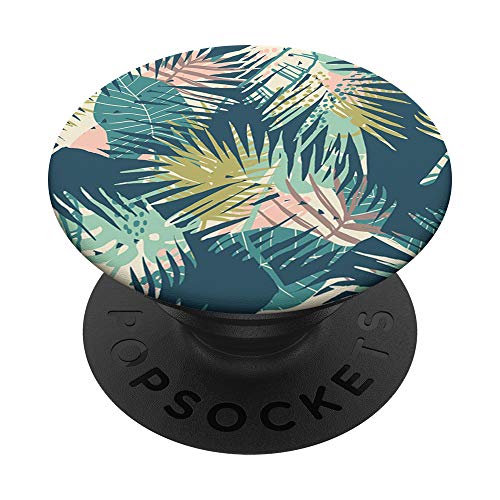 Palm Leaves Pop Mount Socket Banana Tree Pattern PopSockets PopGrip: Swappable Grip for Phones & Tablets