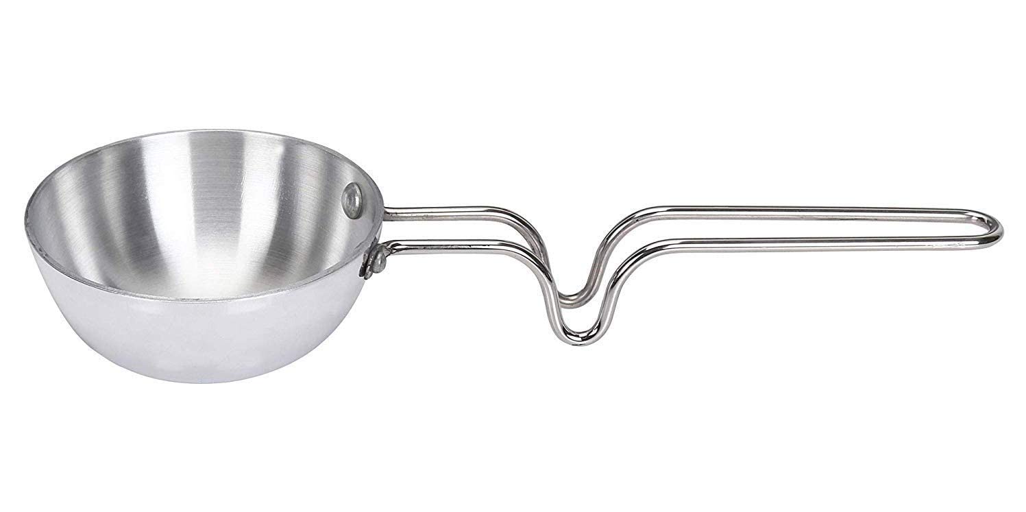 Hard Anodized Aluminium Tadka Pan Set of 2,Hard Anodized Mini Fry Pan/Tadka Pan,Dal Tadka Pan -Black and Silver