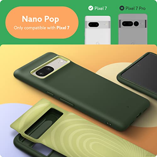 Caseology Nano Pop for Google Pixel 7 Case [Military Grade Drop Tested] Dual Layer Silicone Case - AVO Green