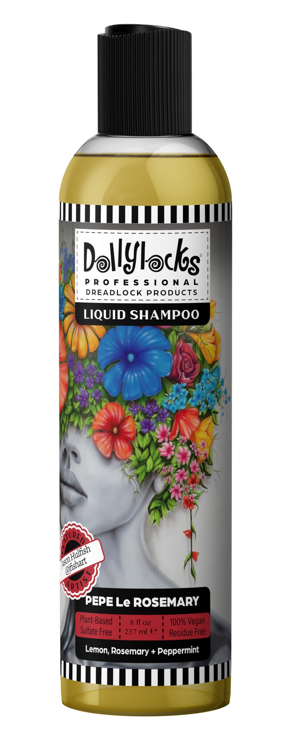 Clarifying Shampoo for Build Up - Detox Shampoo for Men and Women - Dreadlock Shampoo with Jojoba Oil & Rosemary Oil for Hair Growth - Anti Residue Shampoo for All Hair Types - Rosemary Peppermint 8oz