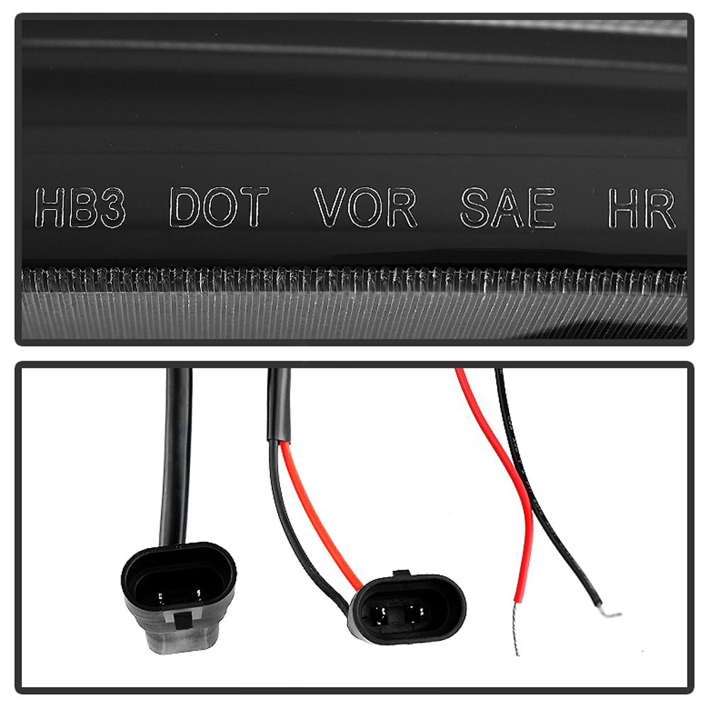ACANII - For 2007-2013 Chevy Silverado 1500 2500 3500 Black Housing LED Tube Projector Headlights Headlamps Left+Right