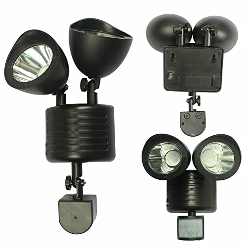 Bestyu 22 LED Dual Security Detector Solar Spot Light Motion Sensor Outdoor Floodlight for Home Garden Yard Patio Landscape Walkway