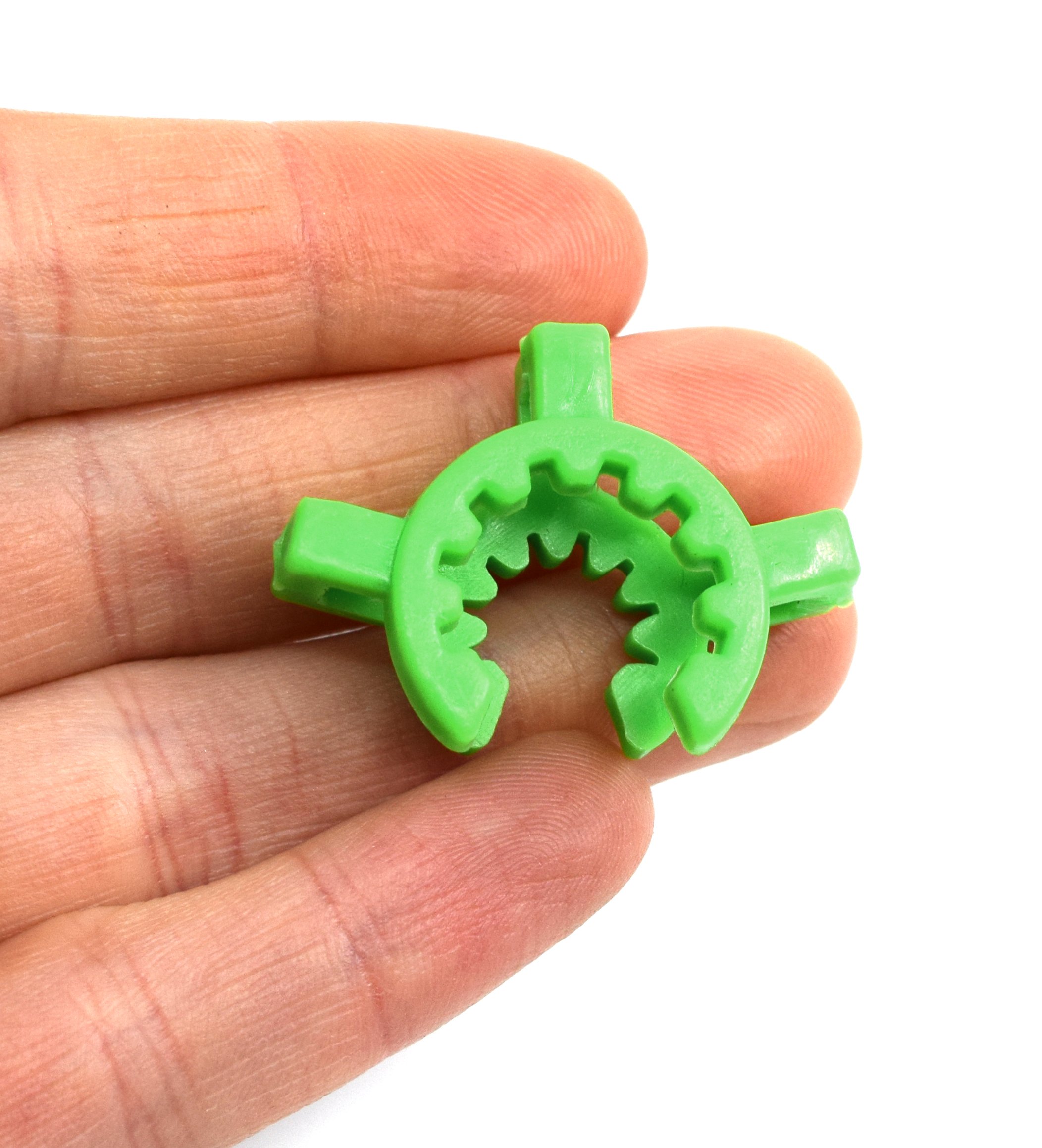 EISCO Joint Clips, Pack of 10 - size 10/19, Standard Taper, Chemical and Temperature Resistant, Mint Green, Ten Clips - Eisco Labs