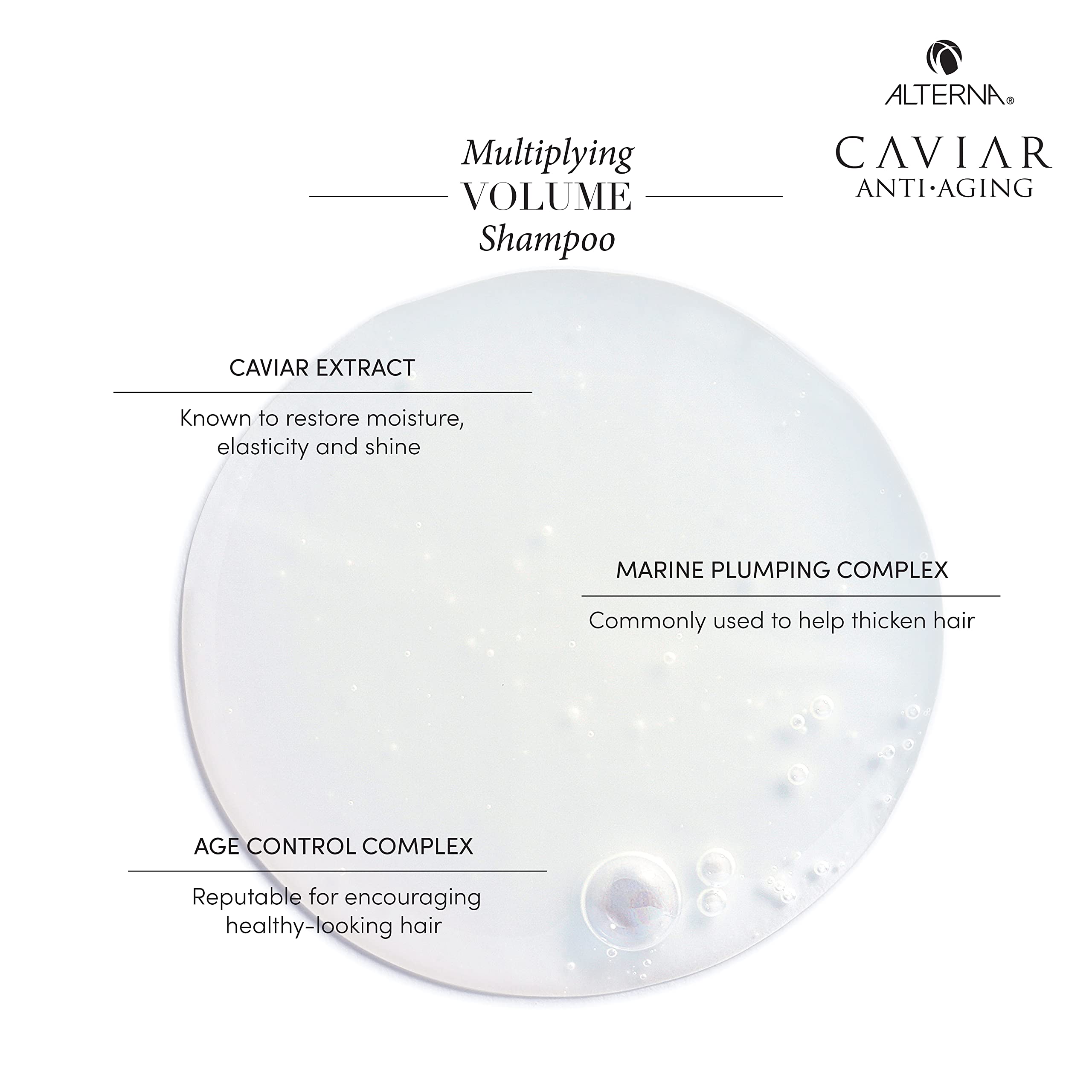 Alterna Caviar Anti-Aging Multiplying Volume Shampoo & Conditioner Set, For Fine, Thin Hair, Create Instant Volume and Thickness, Sulfate Free