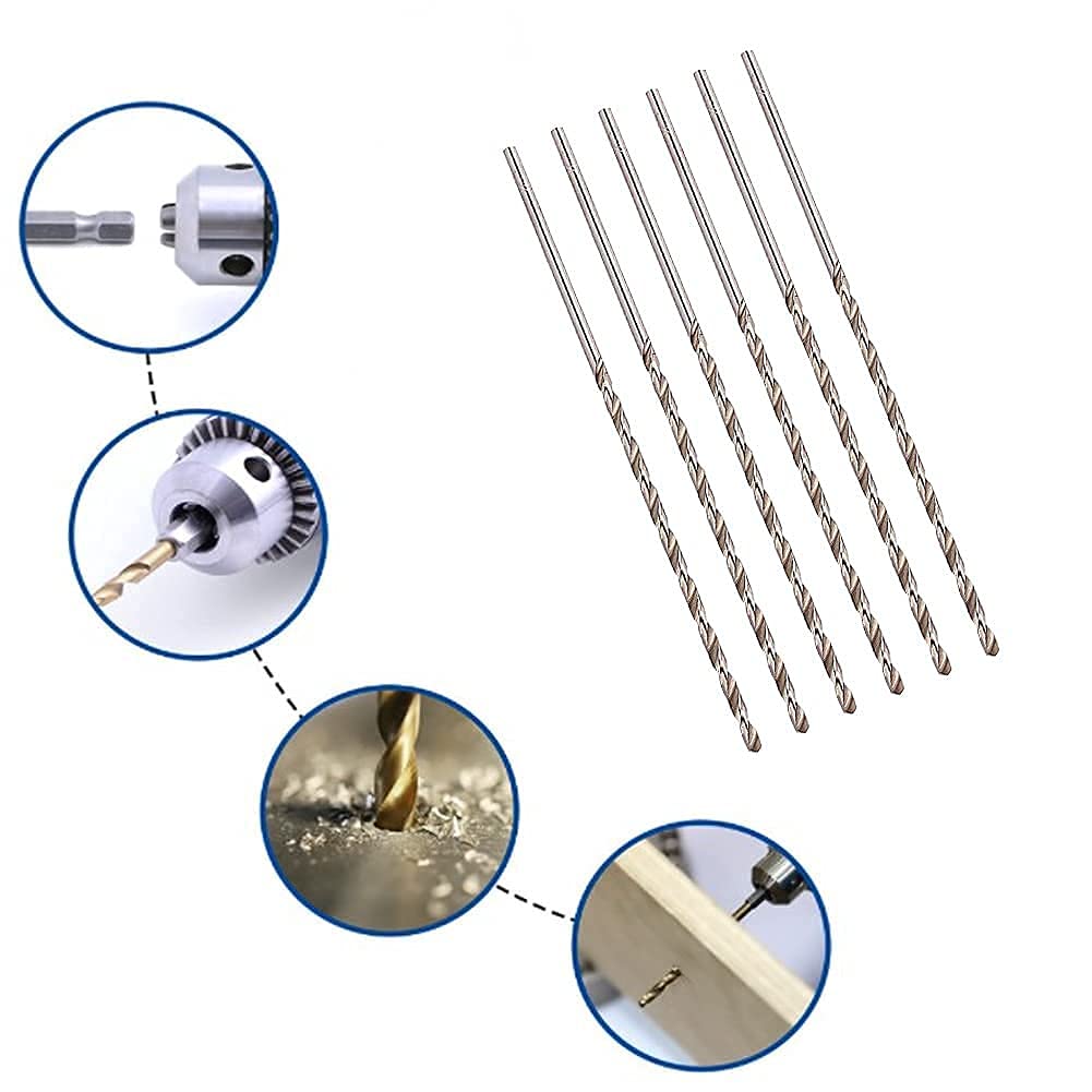 Extra Long Drill Bit, 200mm HSS Drill Straight Shank Auger Drill Bit, Drill Straight Shank Auger Drill Bit for Wood (6MM)