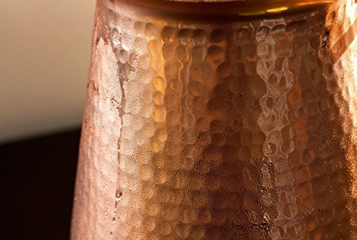 Kosdeg - Copper Pitcher With Lid - 68 Oz - Drink More Water, Lower Your Sugar Intake And Enjoy The Health Benefits - Pure Copper Handmade Hammered Jug, The Best Bedside Carafe - Heavy Gauge