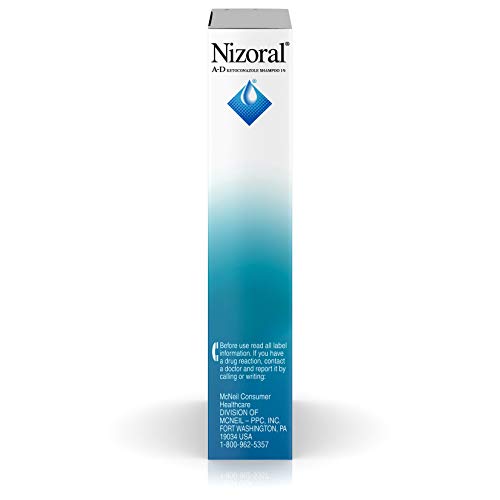 Nizoral A-D Anti-Dandruff Shampoo with Ketoconazole 1%, Dry Itchy Scalp Shampoo for Dandruff Control & Relief, 4 fl. oz
