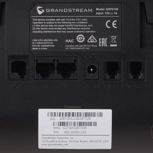 Grandstream Enterprise IP Phone GS-GXP2140 (4.3" Color Display, POE, Power Supply Not Included)