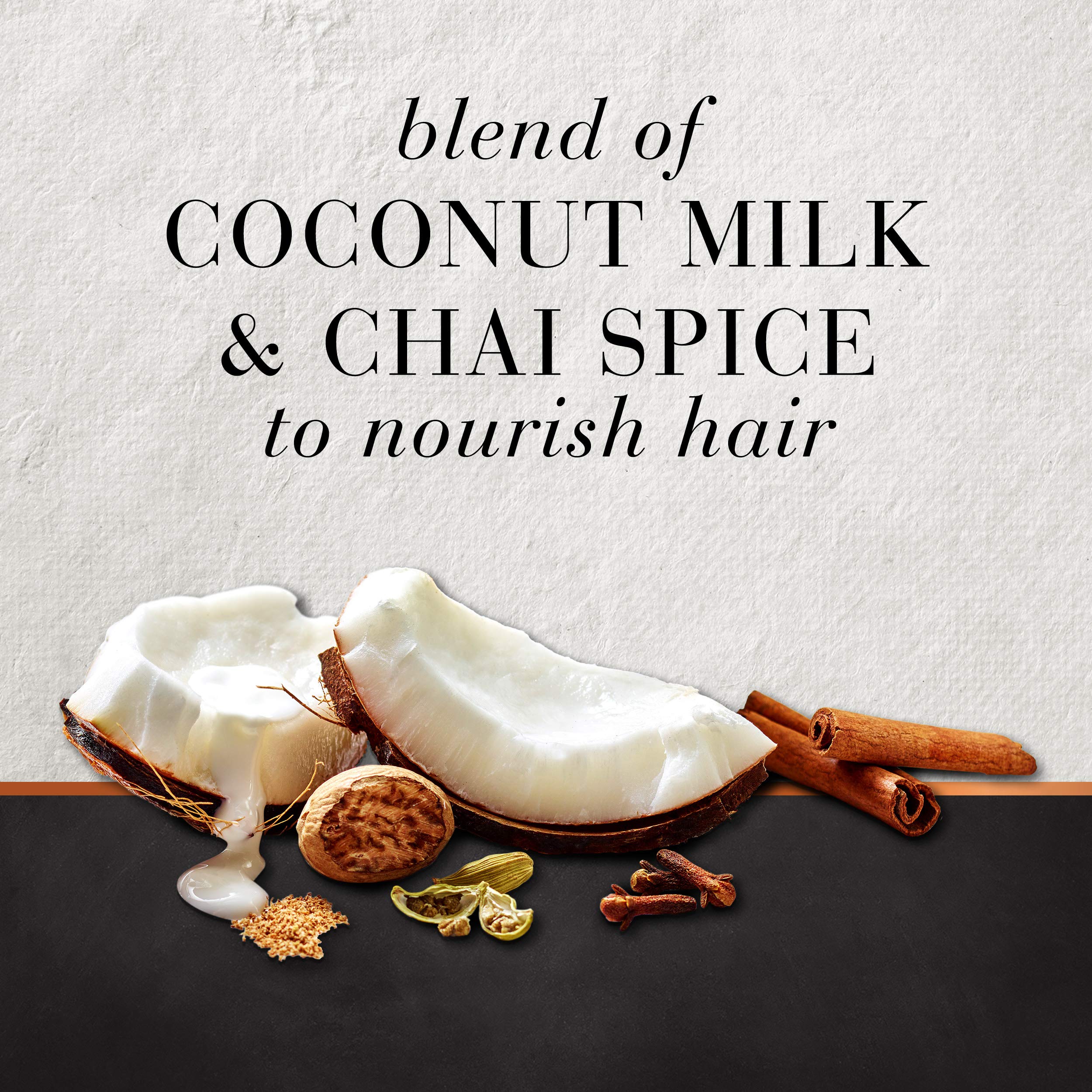 Sulfate Free Shampoo, Dye Free Nourishing Treatment, Coconut and Chai Spice, Hair Food, 17.9 FL OZ