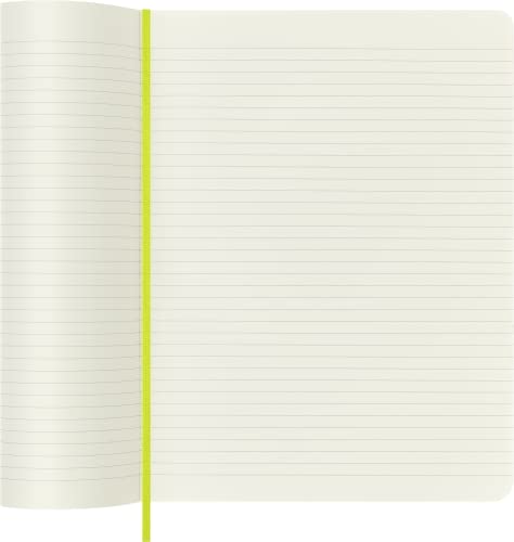 Moleskine Classic Notebook, Soft Cover, XL (7.5" x 9.5") Ruled/Lined, Lemon Green, 192 Pages
