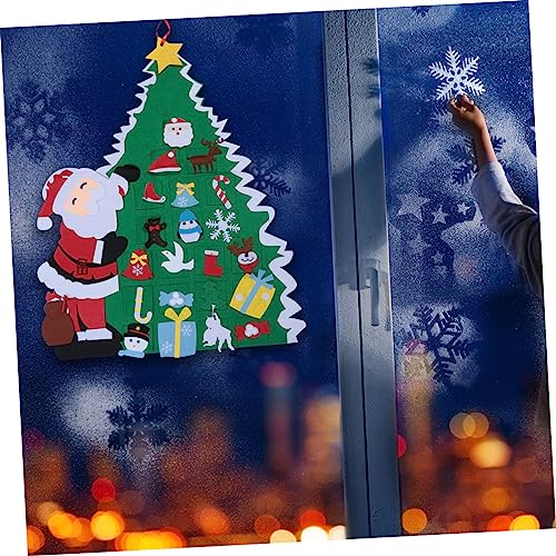 BESTOYARD 1Pc Felt Christmas Tree Santa Claus DIY Gift Felt Craft Christmas Tree Xmas Gifts DIY Felt Xmas Crafts Kids DIY Felt Tree Stocking Stuffers Bling Decor Earth Tones Child