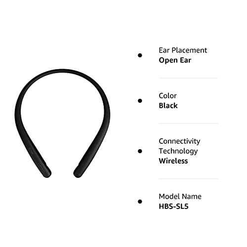 LG Tone Style HBS-SL5 Bluetooth Wireless Stereo Neckband Earbuds Tuned by Meridian Audio,Black