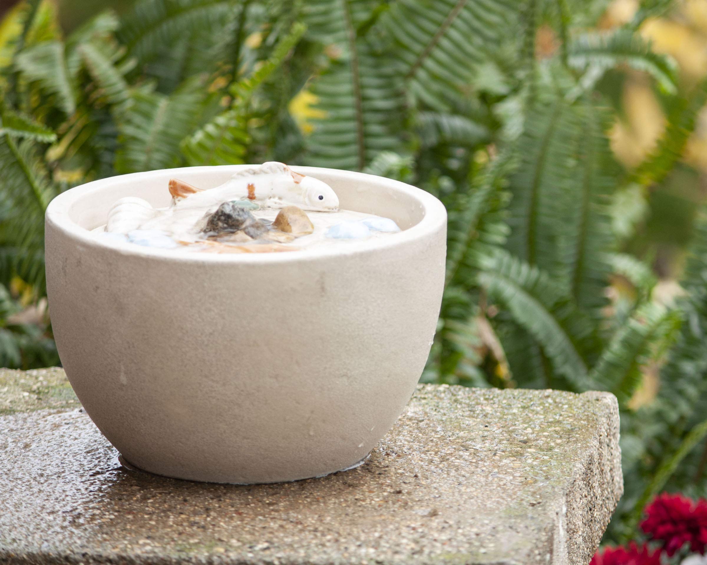 Foreside Home and Garden Multicolor Tidepool Ceramic Indoor Water Fountain with Pump