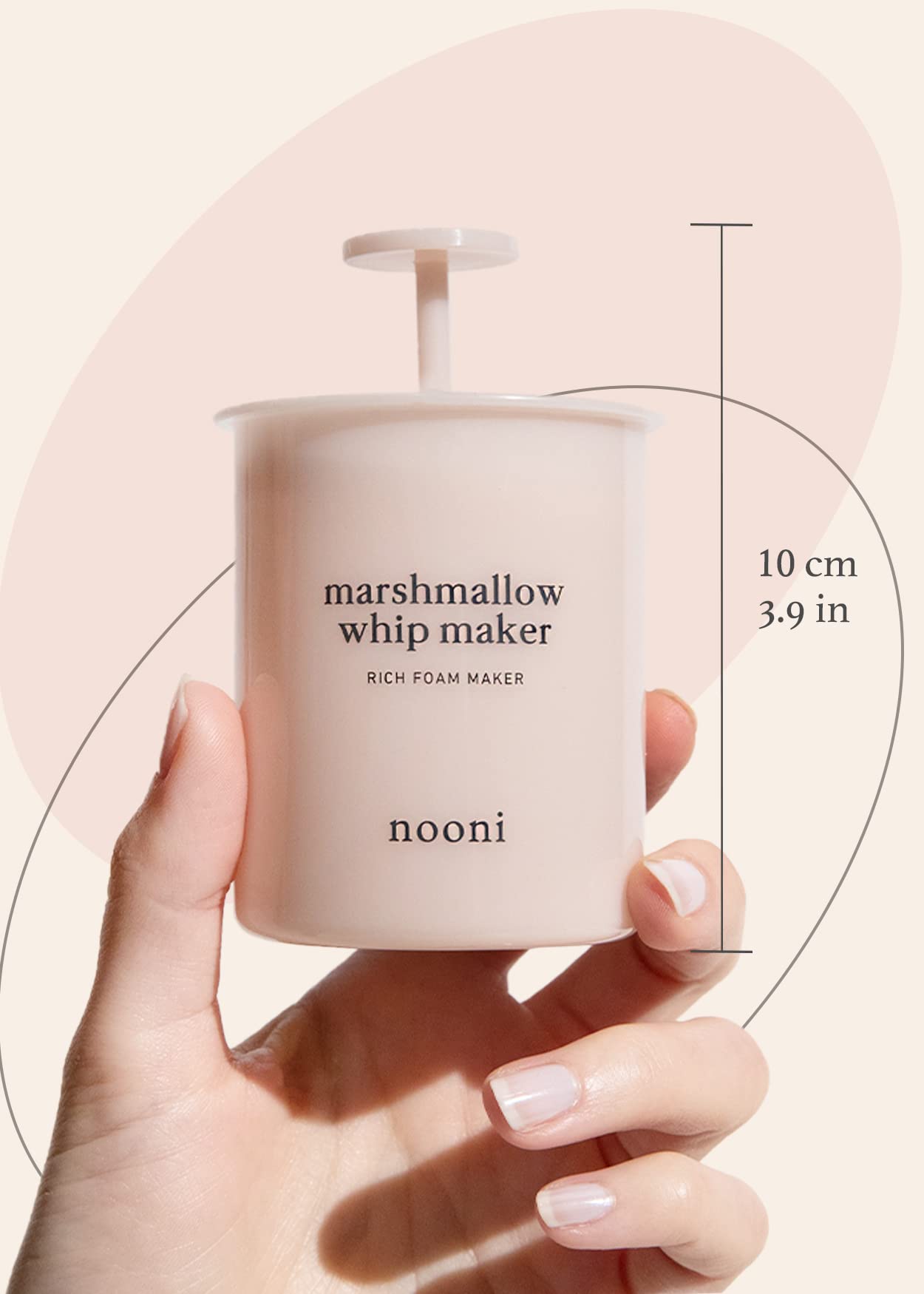 NOONI Facial Cleansing Tool - Marshmallow Whip Maker | Gentle Deep Cleanser For Skincare, Rich Foam Maker For Face Wash, Easy to Use, 1 Count
