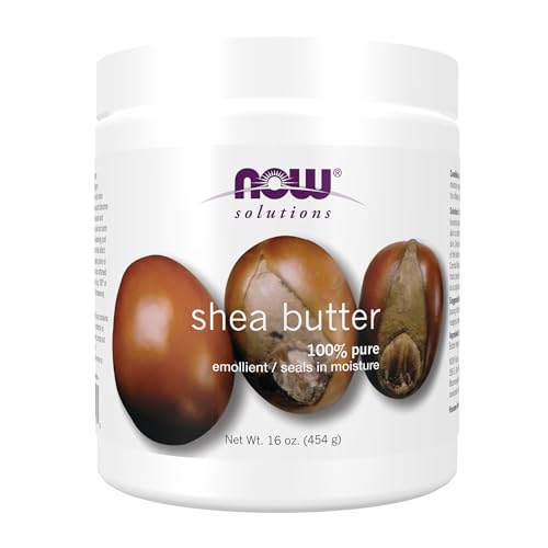 NOW Foods Solutions, Shea Butter, Skin Emollient, Seals in Moisture for Dry Rough Skin, 16-Ounce