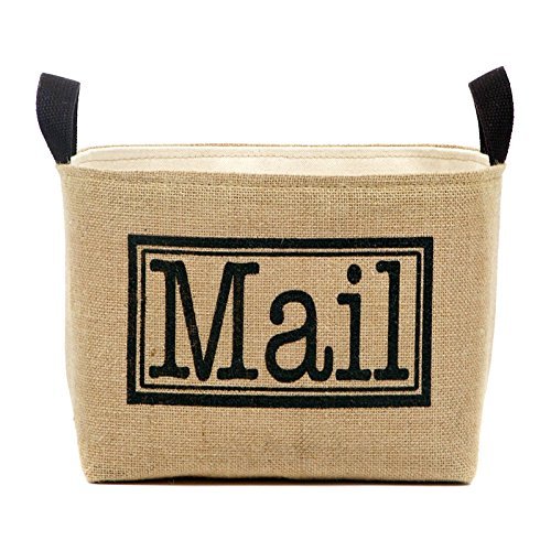 Mail Burlap Storage Basket