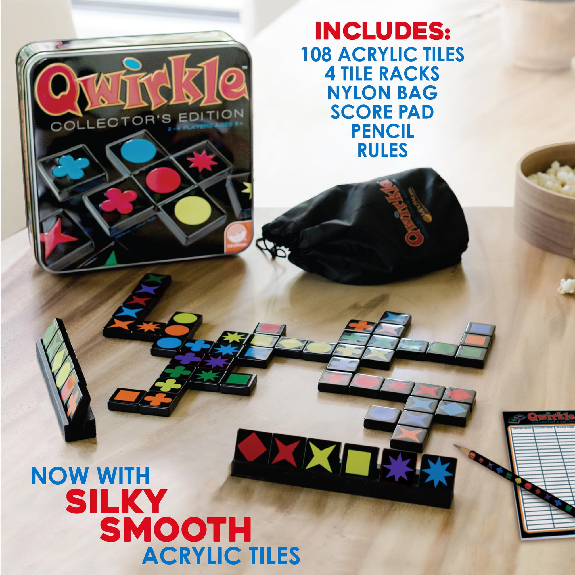 Mindware | Qwirkle Collector's Edition | Family Game | Ages 6+ | 2-4 Players | 45 Minutes Playing Time
