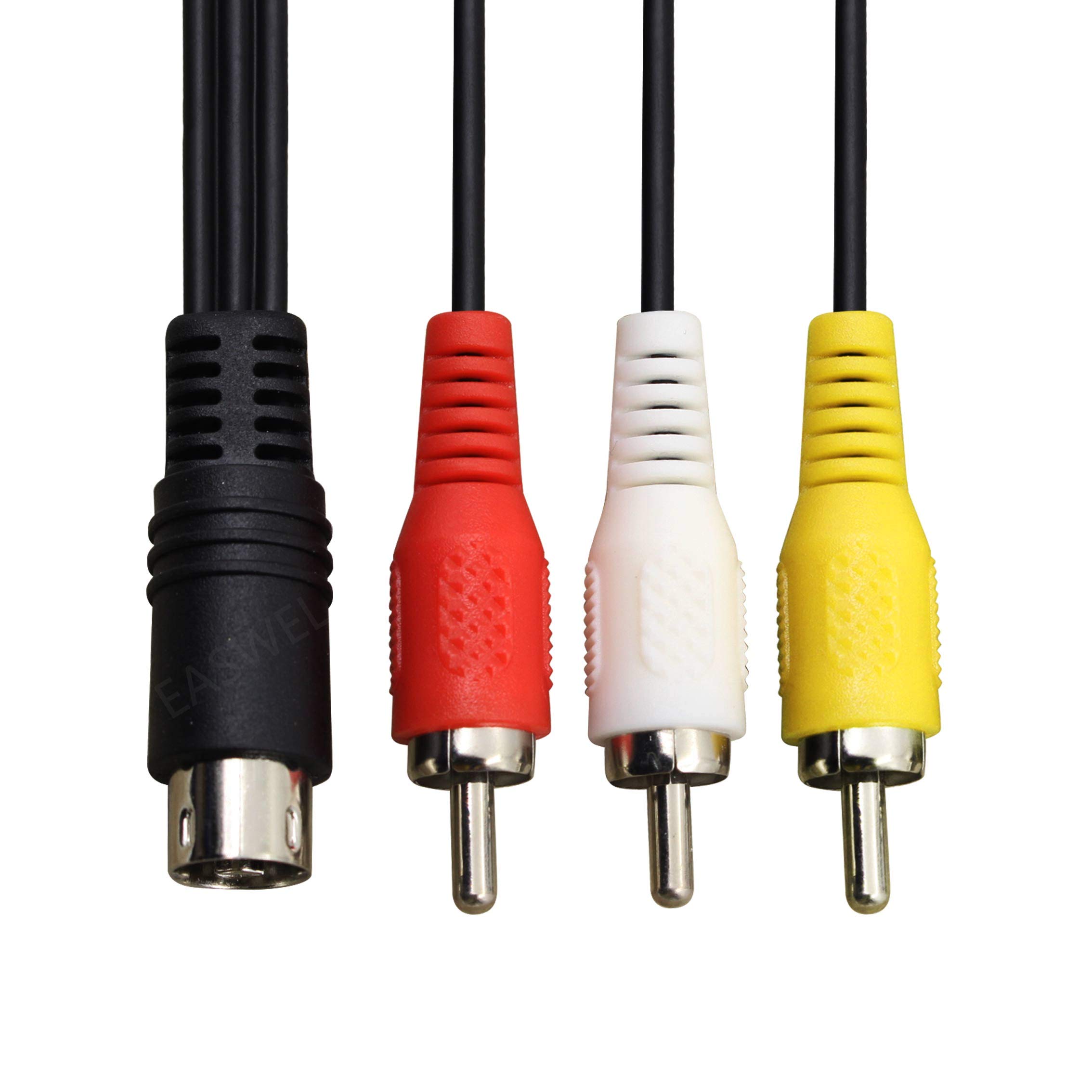 EASWEL Audio Video AV Composite Cable Cord for Sega Saturn RCA A/V