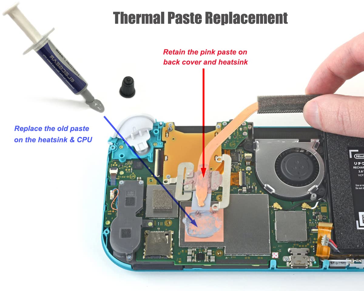 ElecGear Replacement Internal Cooling Fan Compatible with Nintendo Switch Lite HDH-001, CPU Heatsink Cooler, Thermal Compound Paste, Screwdriver and Repair Tool Kit