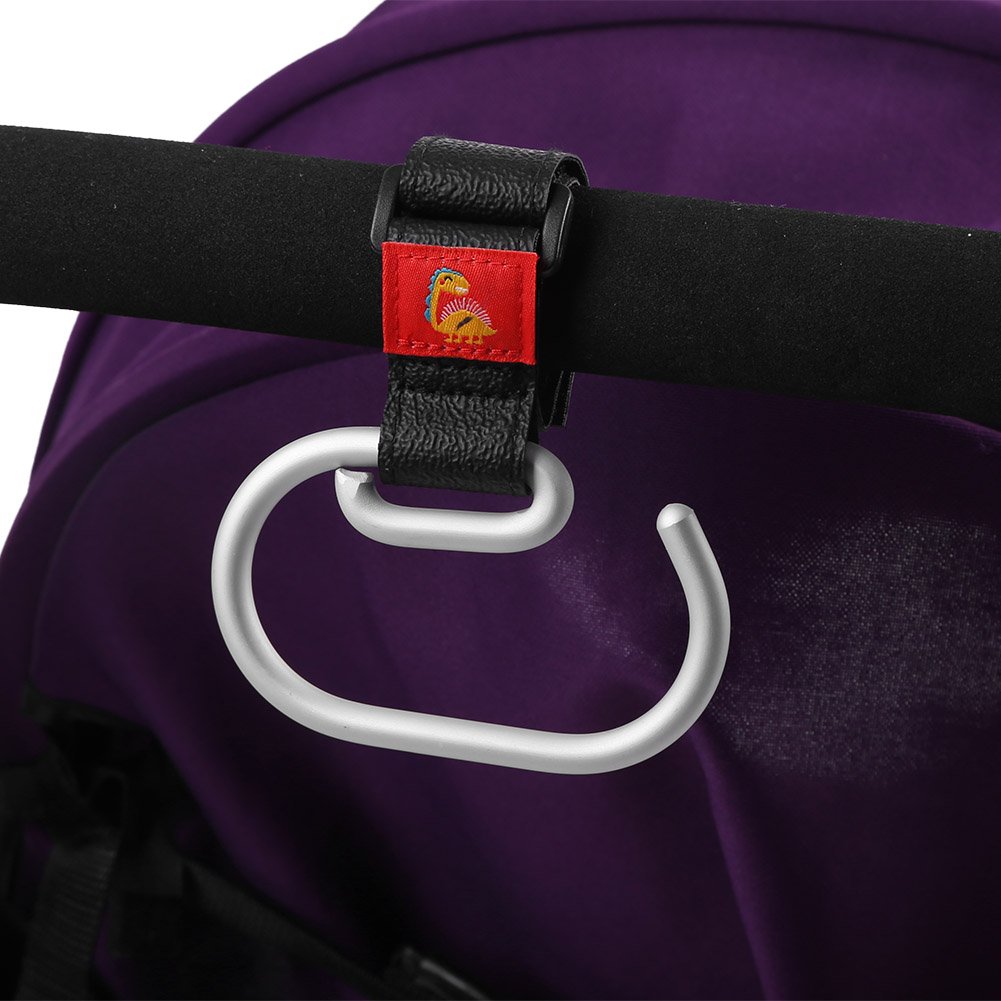 Stroller Hooks, 3Pcs Aluminium Swirly Baby Pram Hanger for Infant Pushchair Rollator Walker Wheelchair Accessories to Attach Shopping Bag